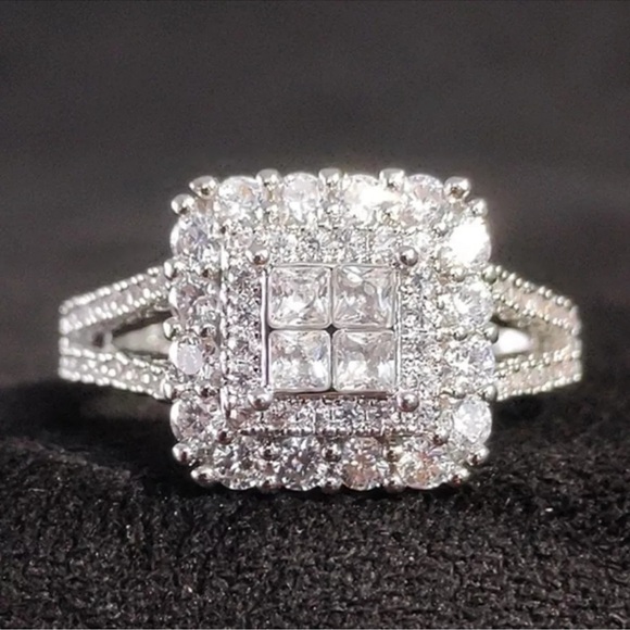 Jewelry | New Luxury 925 Silver Square Shape Women Ring | Poshmark